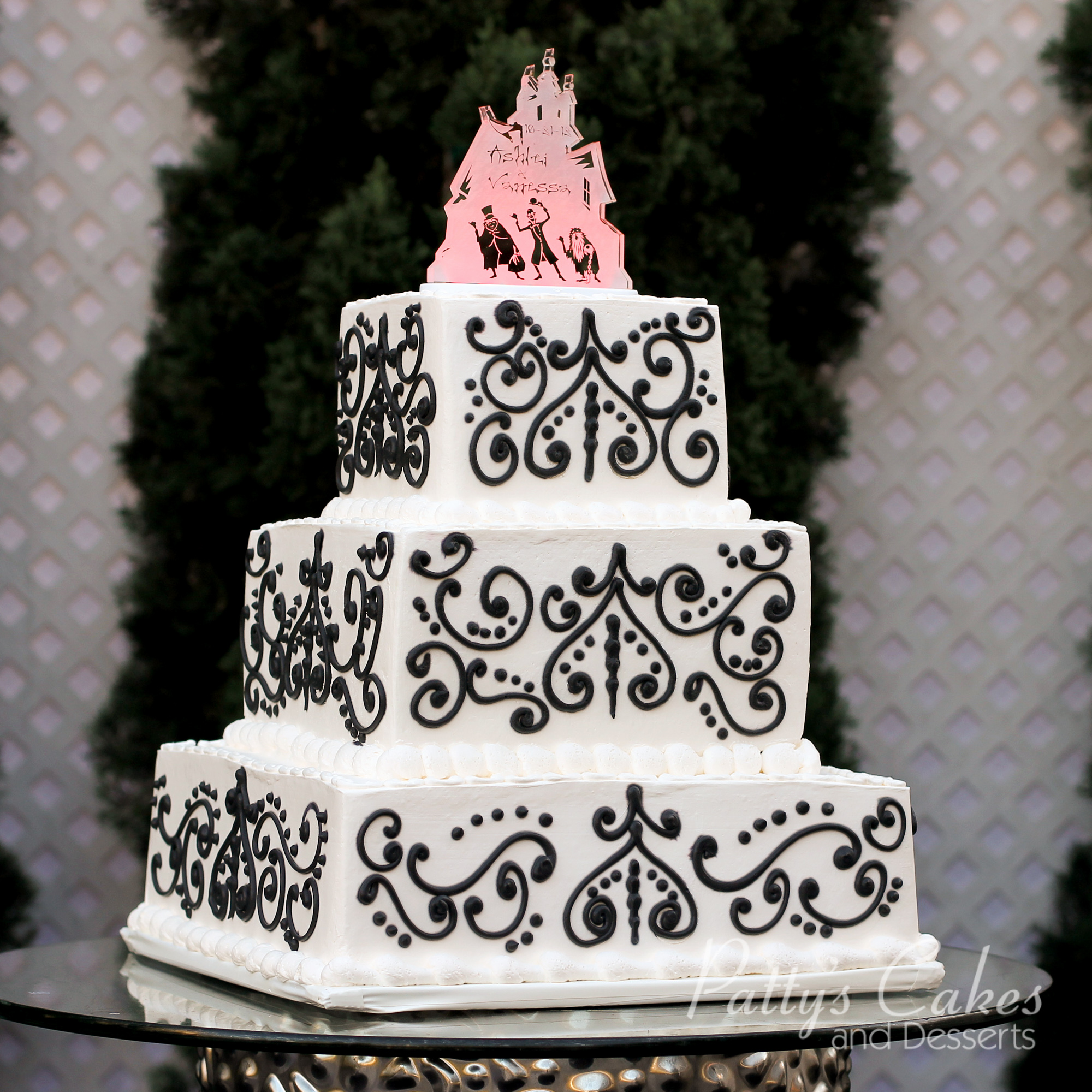 Photo of a damask wedding cake - Patty's Cakes and Desserts