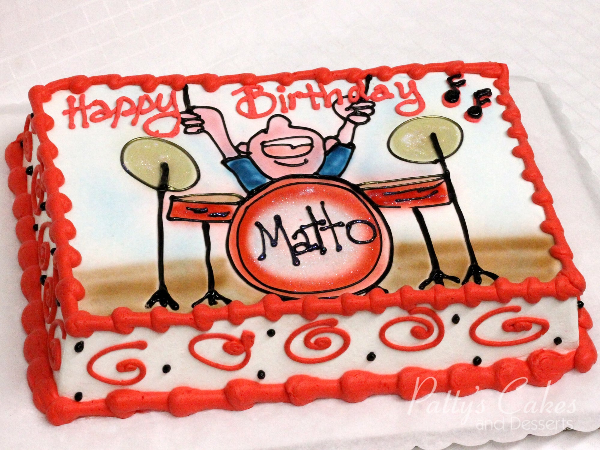 Photo of a drummer birthday cake - Patty's Cakes and Desserts
