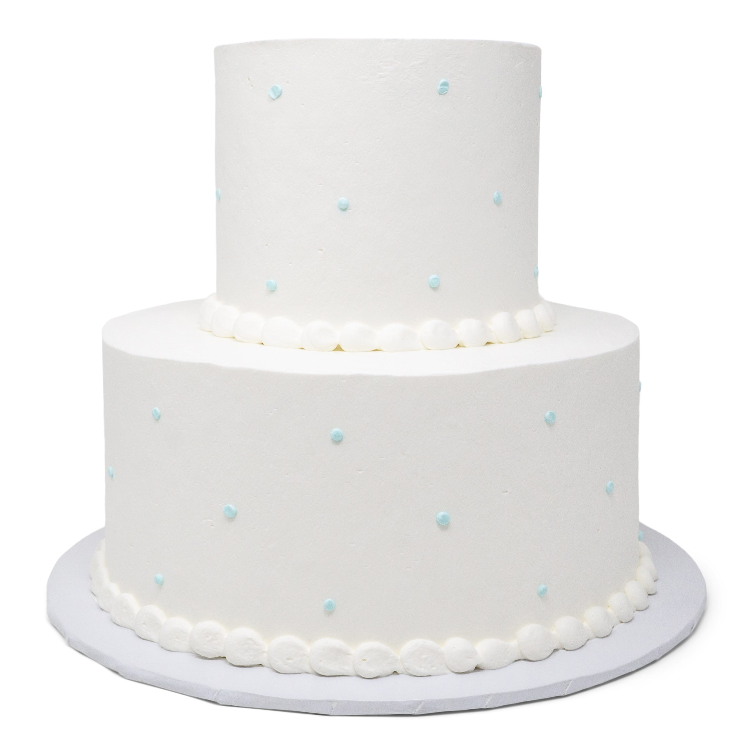 Photo of a 2 tier cake colored single dots scaled - Patty's Cakes and ...