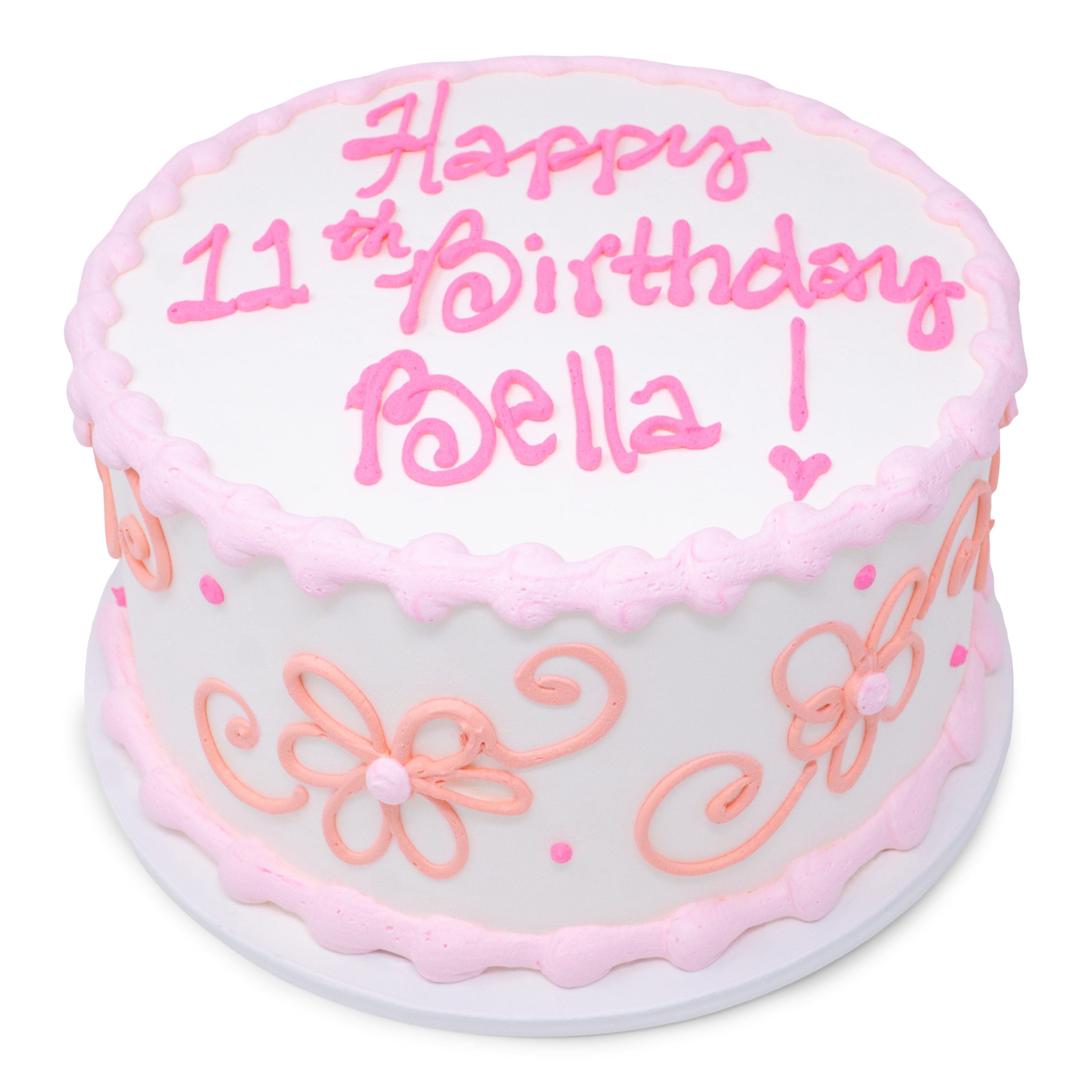 Photo of a pink white round birthday cake scaled - Patty's Cakes and ...